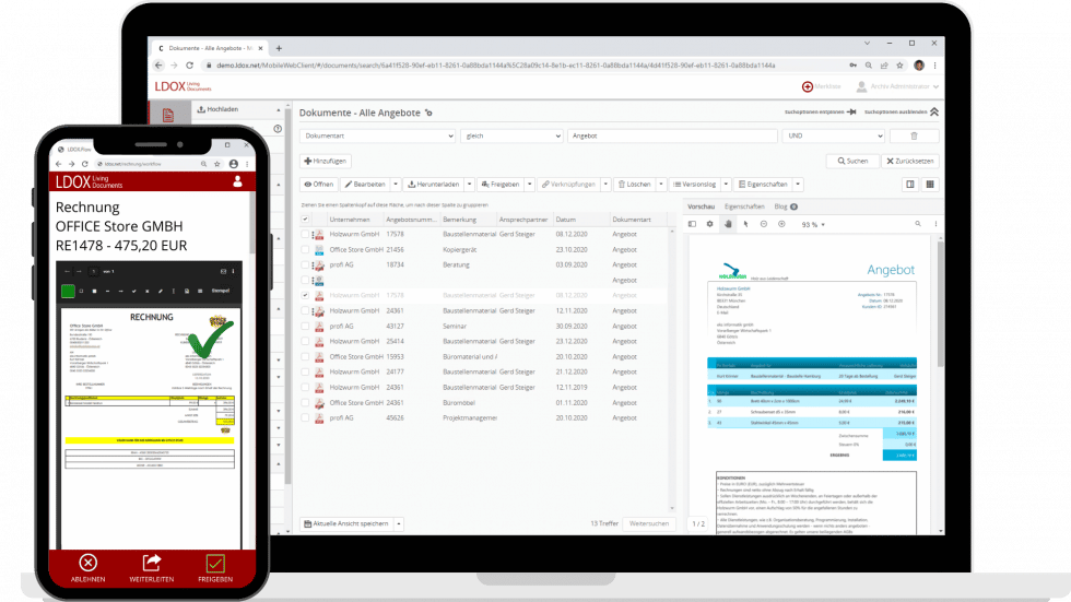 Folge-DMS/ECM für das Comarch ECM iS InfoStore